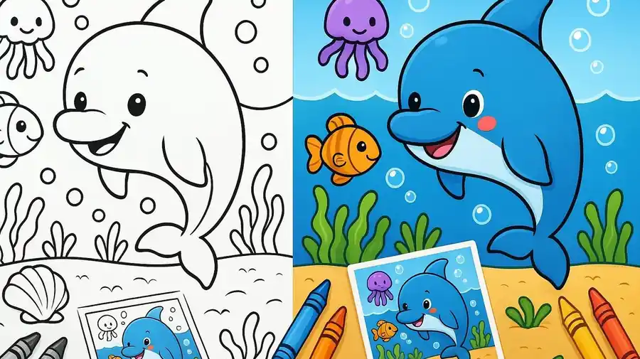 Ocean Coloring Pages for Kids | Free Printable PDFs